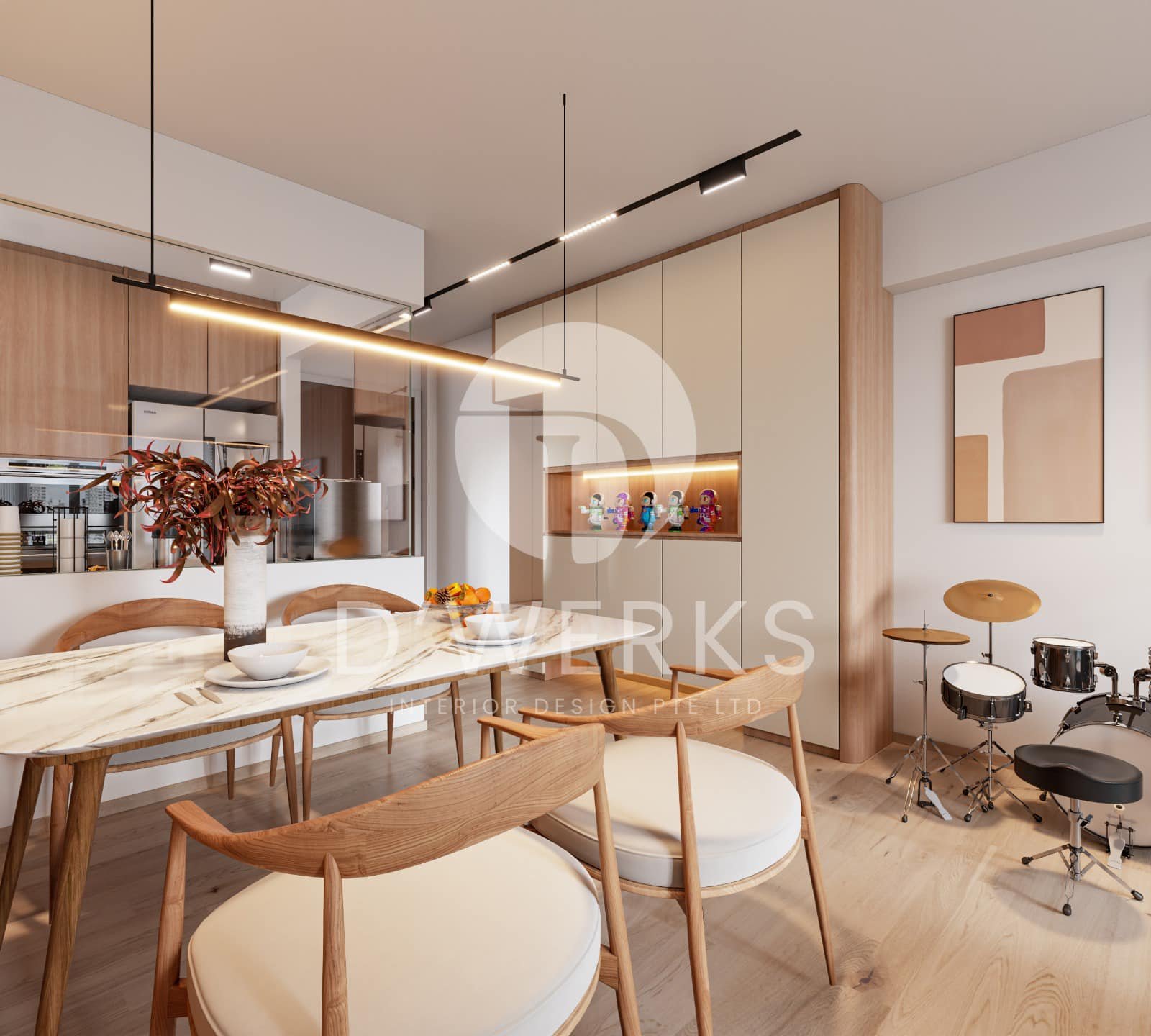 4Room HDB @ Punggol Place – D’Werks Interior Design